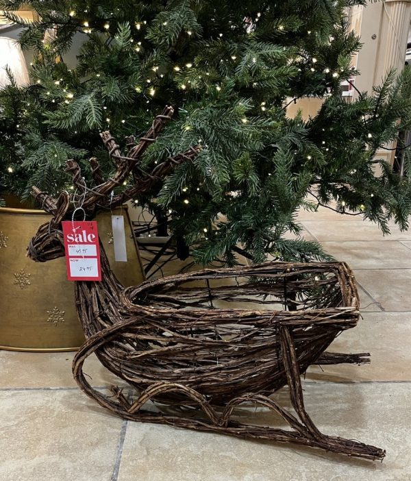 Large Rattan Reindeer Sleigh - Allure Online Shop