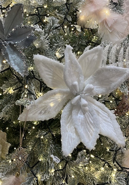 White Flower on clip 28cm - Allure Online Shop