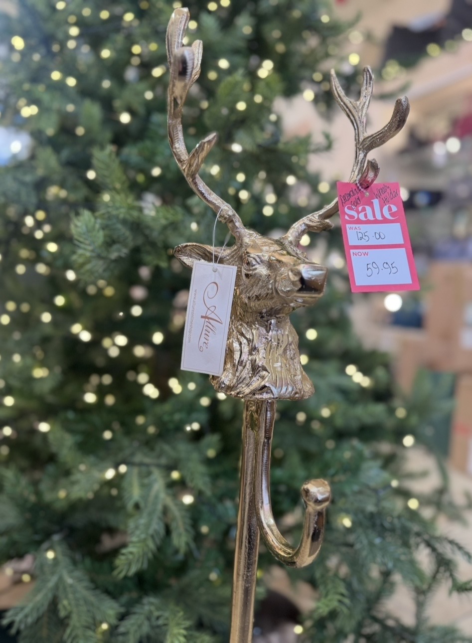 Elegant Gold Reindeer Stand 90cm Wreath Holder - Allure Online Shop