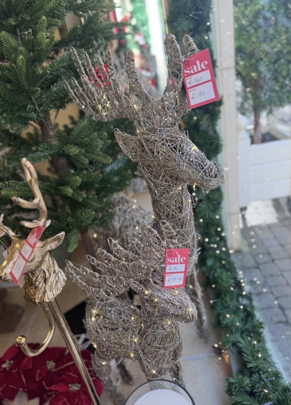 Standing Gold Shimmer Twig Reindeer 72cm - Allure Online Shop
